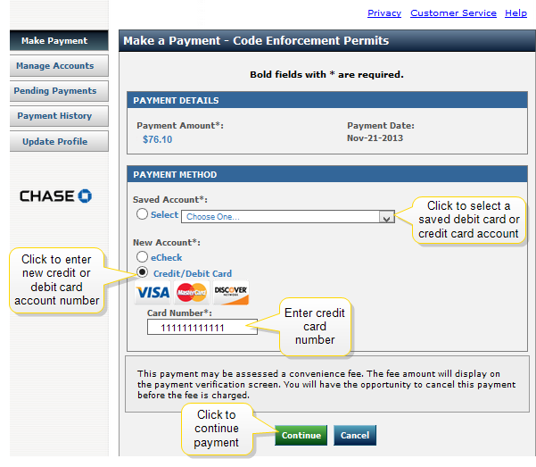 Process Credit Card Payment