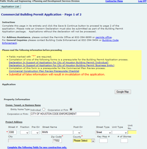 Commercial Building Permit Applications
