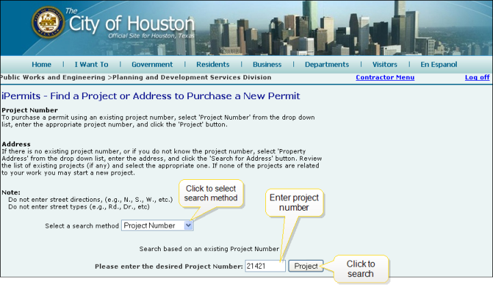 Purchase a Permit for an Existing Project