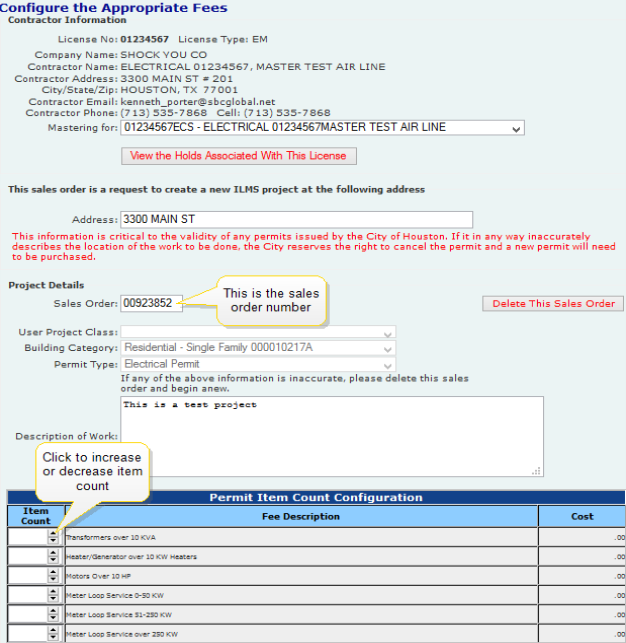 Purchase a Permit for an Existing Project