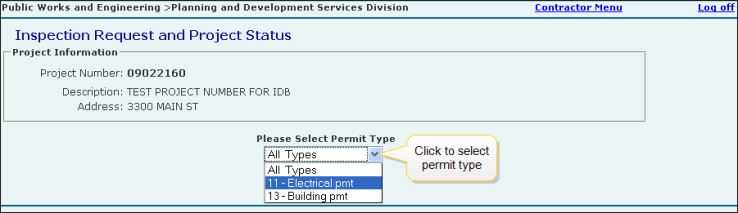 Schedule Inspections and Review Inspections History