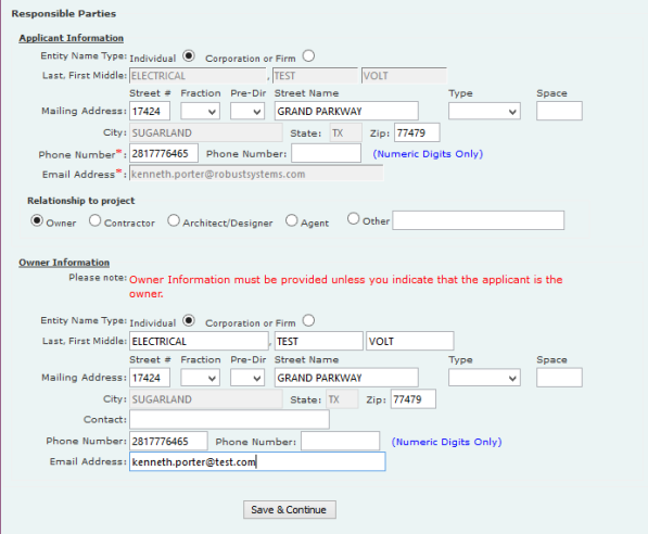 Residential Building Permit Application