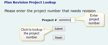 Plan Revision for an Existing Project