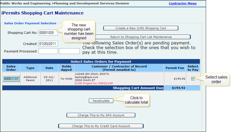 Create a New Shopping Cart