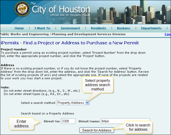 Purchase a Permit for an Existing Project