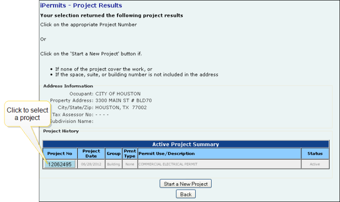 Purchase a Permit for an Existing Project